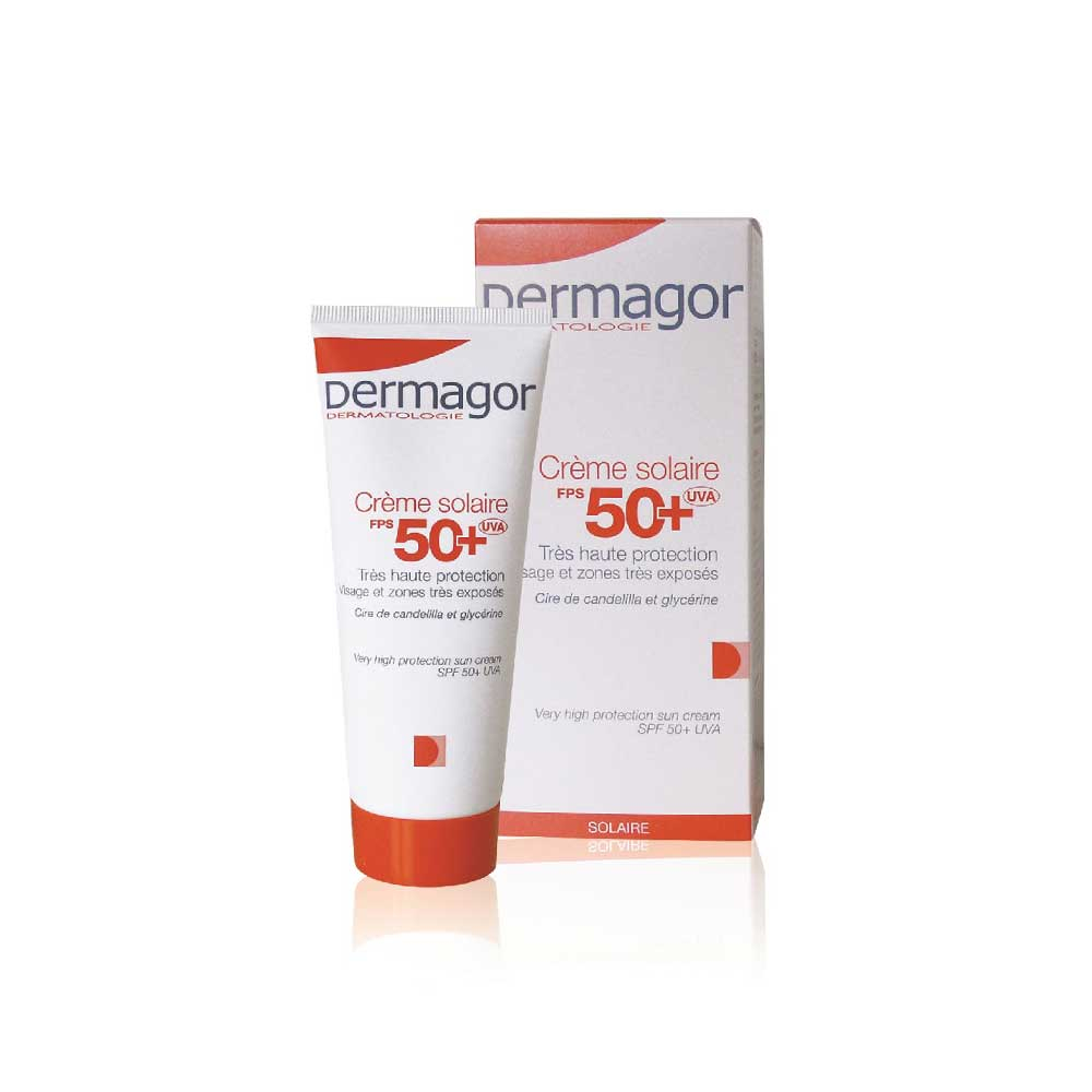 کرم ضد آفتاب بی رنگ SPF50 درماگور Dermagor | فروشگاه اینترنتی مدیاژ
