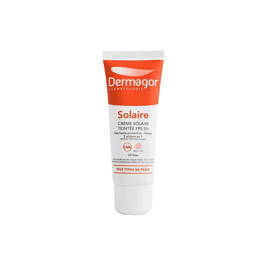 کرم ضد آفتاب رنگی SPF50 درماگور Dermagor | فروشگاه اینترنتی مدیاژ